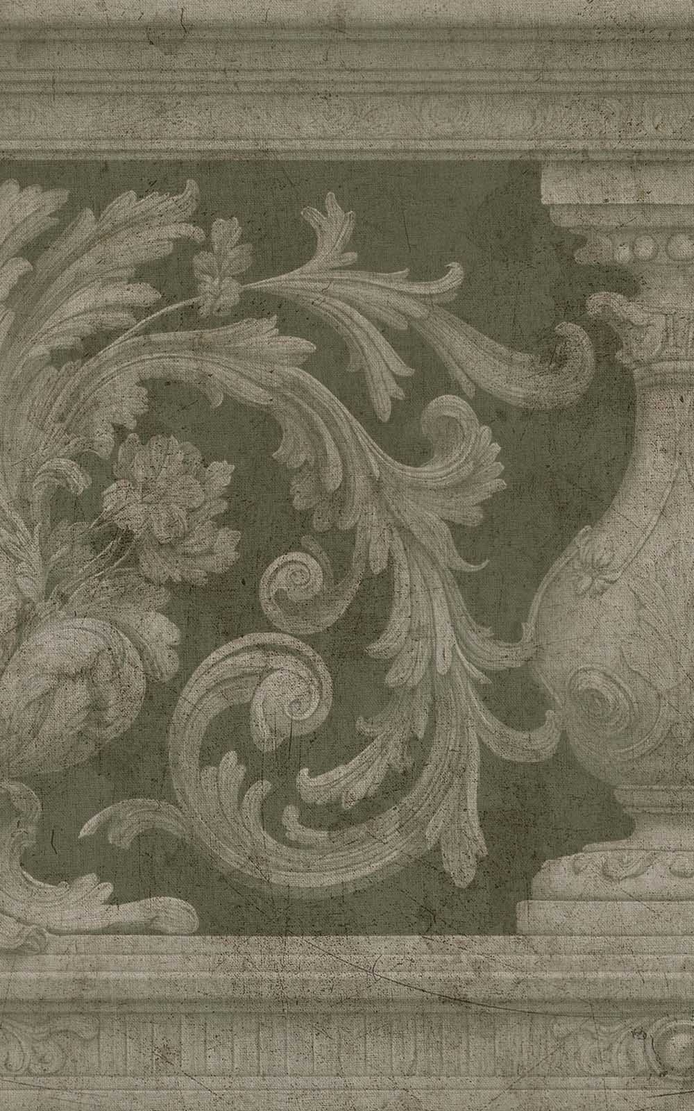 Palazzo Veronese green wall border | Italian fresco design by Ananbô